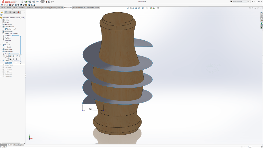SOLIDWORKS – Fun with Helix’s and Sweep’s #SOLIDWORKS – Michael Lord