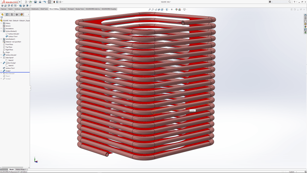 SOLIDWORKS – Fun with Helix’s and Sweep’s #SOLIDWORKS – Michael Lord